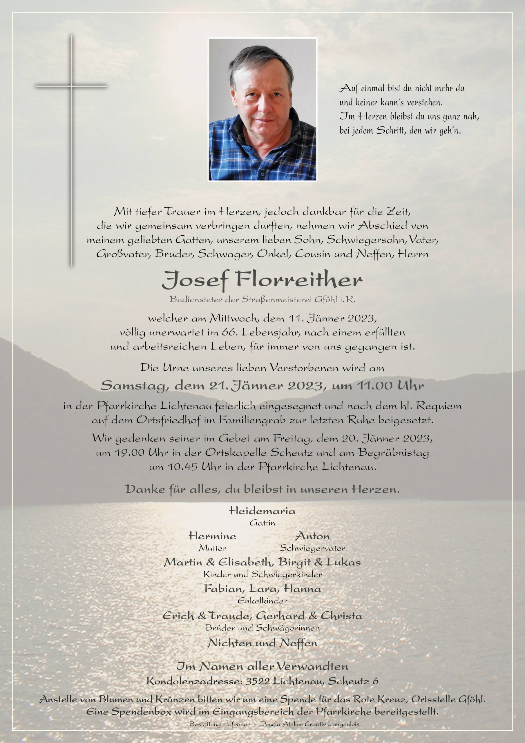 Florreither Josef – Bestattung Hofbauer