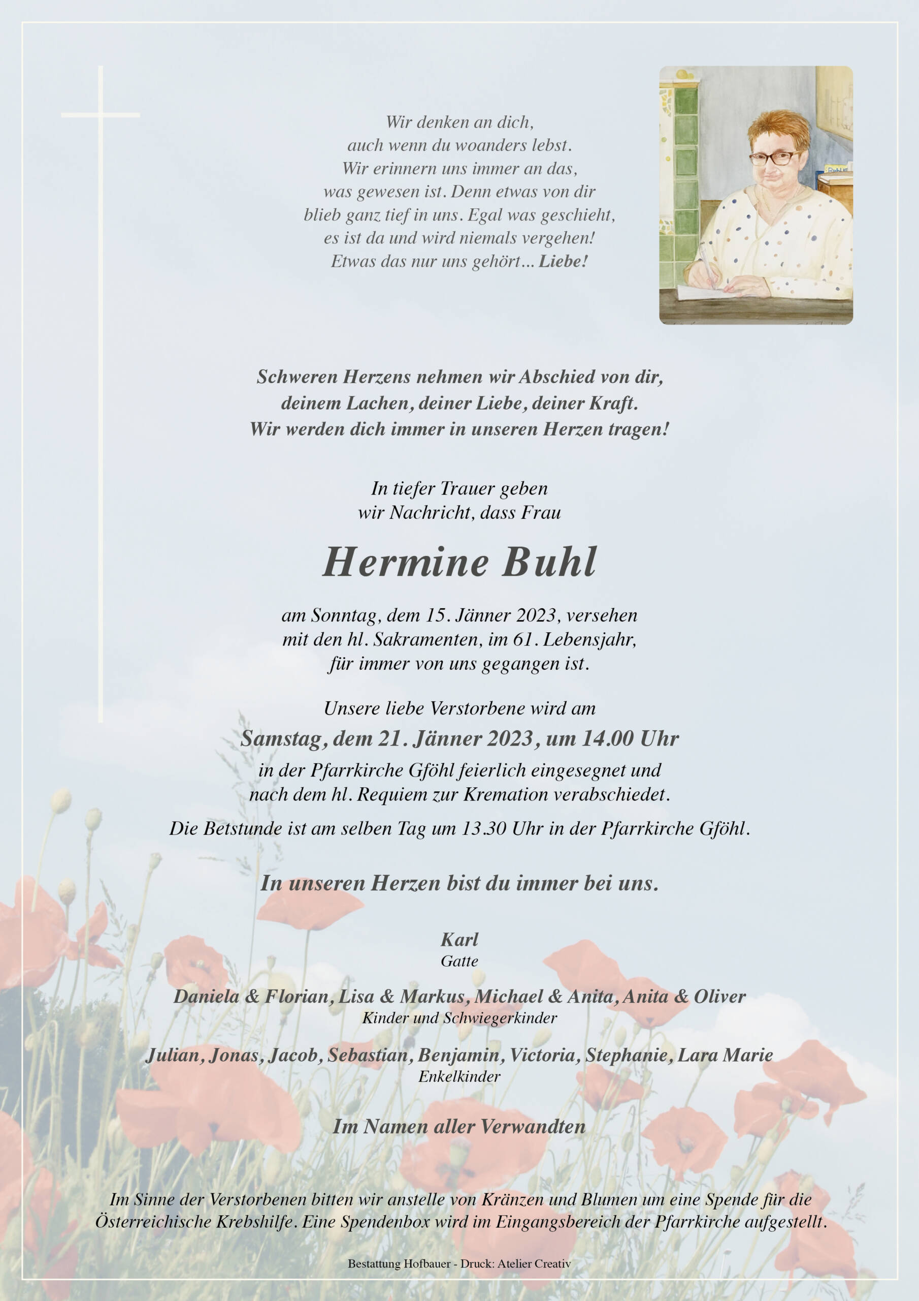 Buhl Hermine – Bestattung Hofbauer