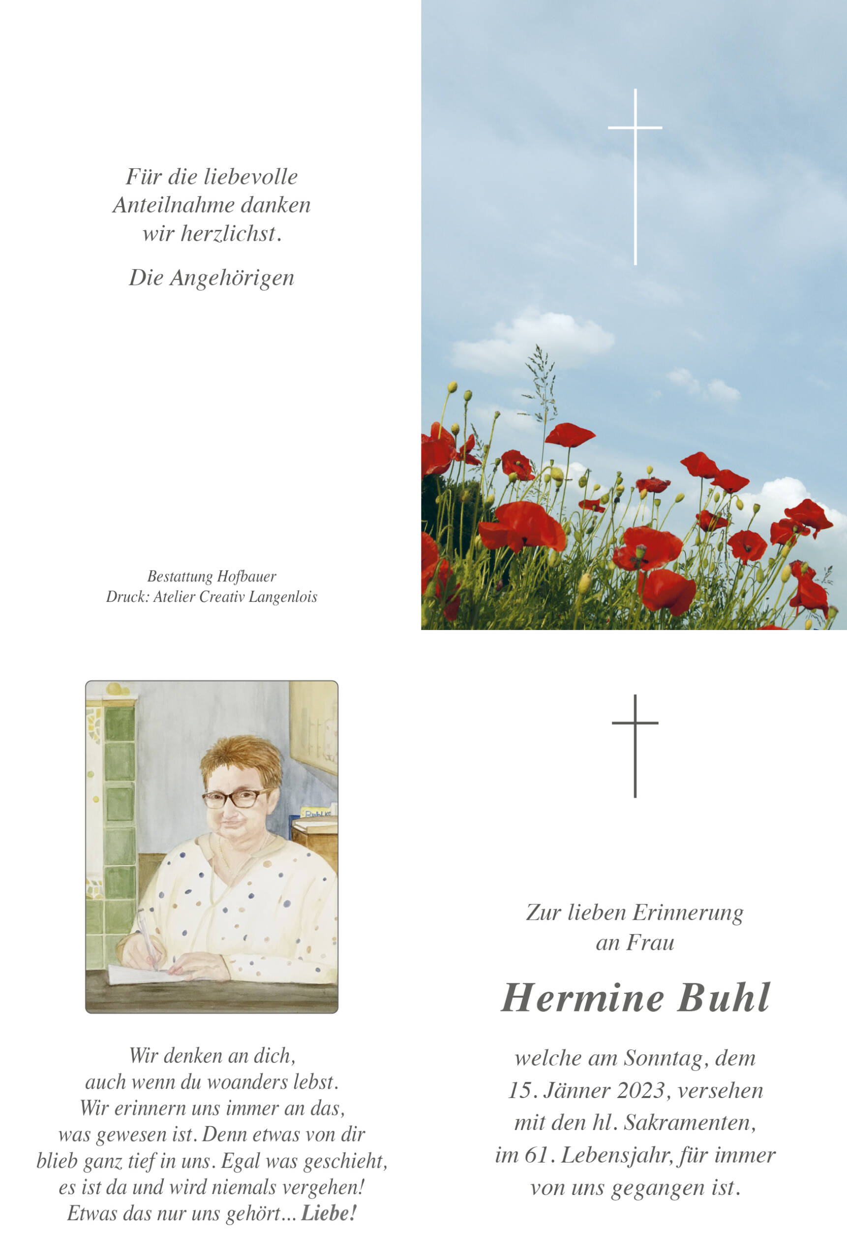 Buhl Hermine – Bestattung Hofbauer