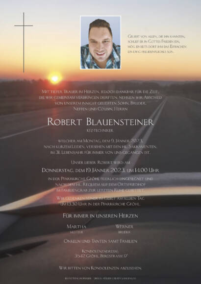 Blauensteiner Robert – Bestattung Hofbauer